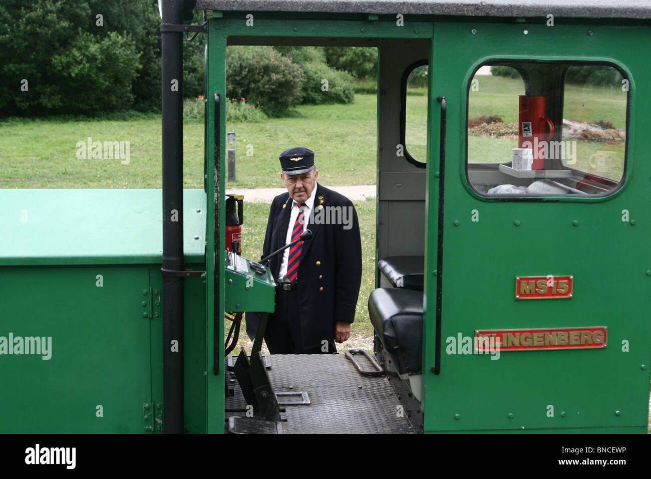veteran mini train in alleroed denmark Stock Photo - Alamy