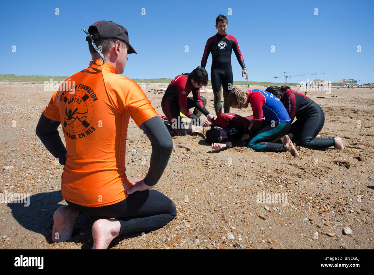 Training of the "SNSM" lifeguards (French equivalent of RNLI in UK ...