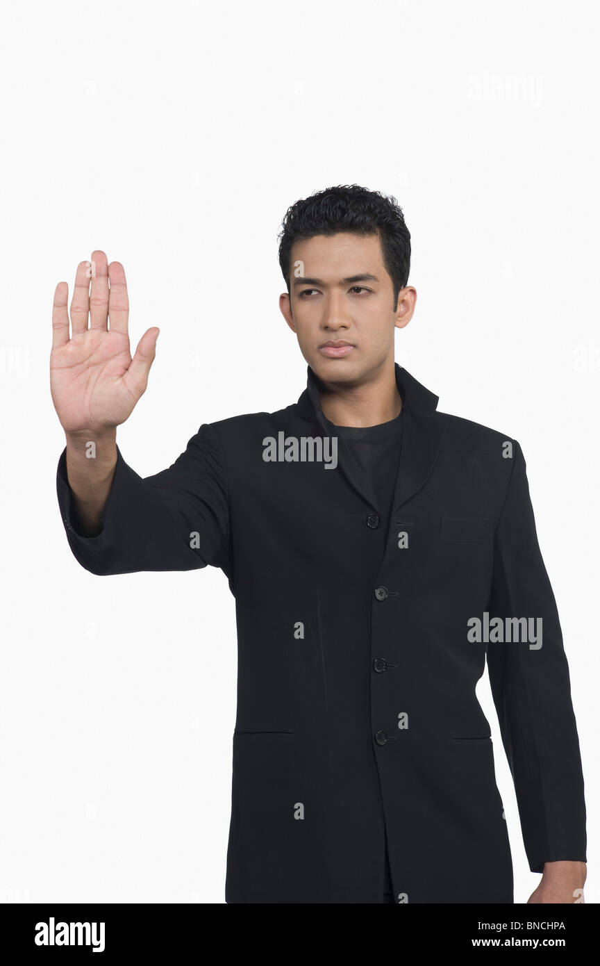 Man using biometrics identification Stock Photo - Alamy