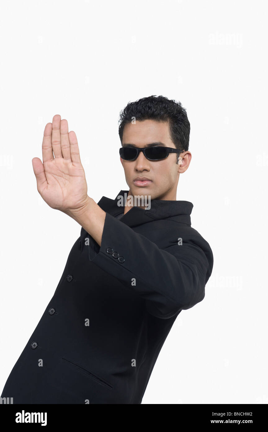 Man using biometrics identification Stock Photo - Alamy