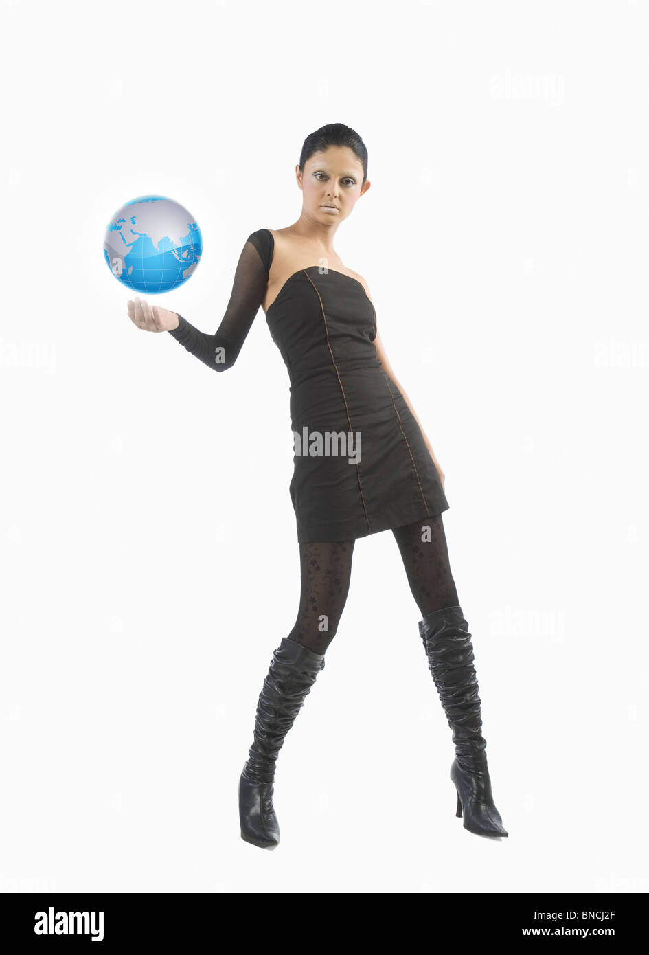 Young asian female touching Cut Out Stock Images & Pictures - Alamy