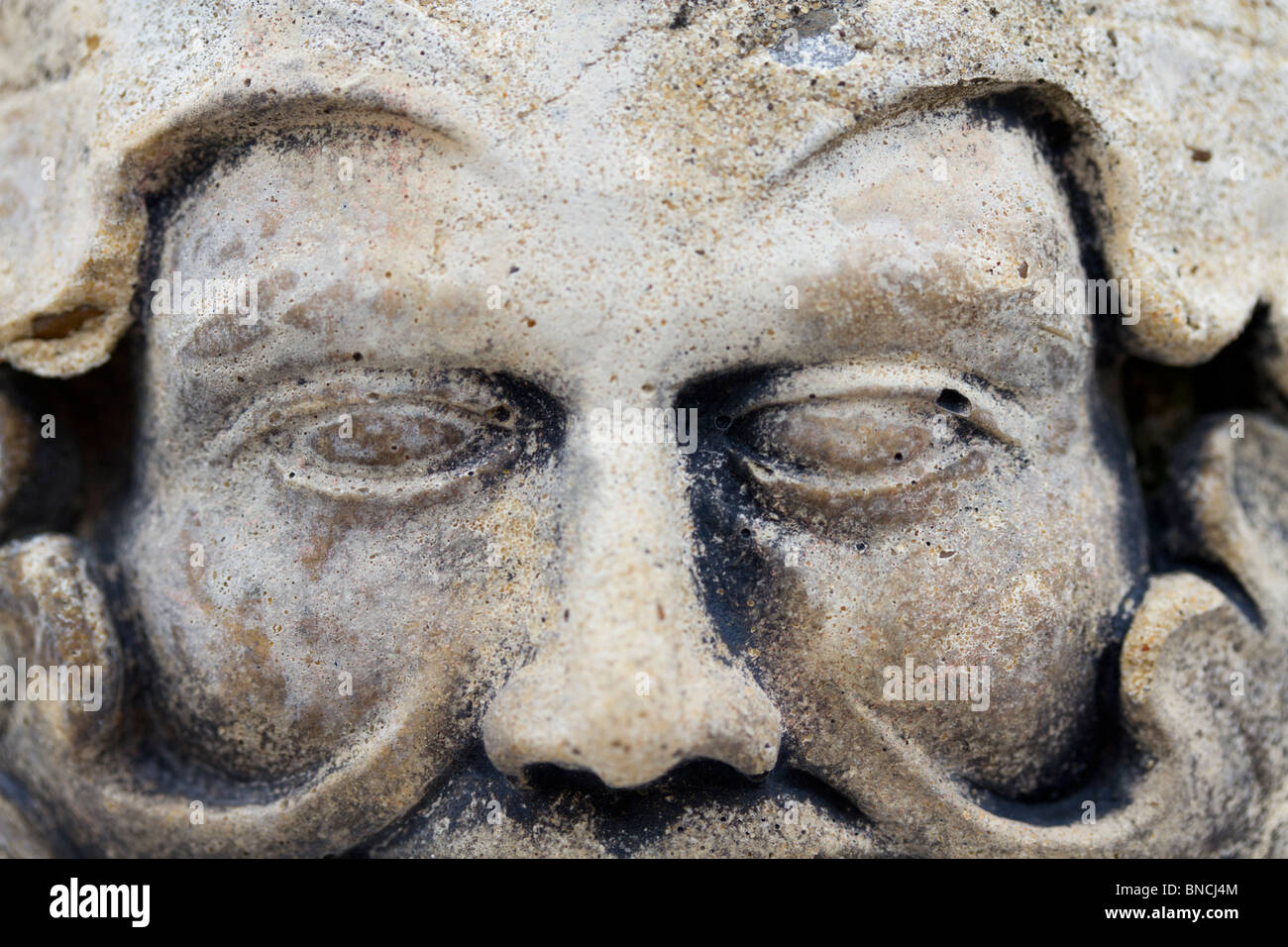 Detail of decorative plaque of Green Man Stock Photo - Alamy