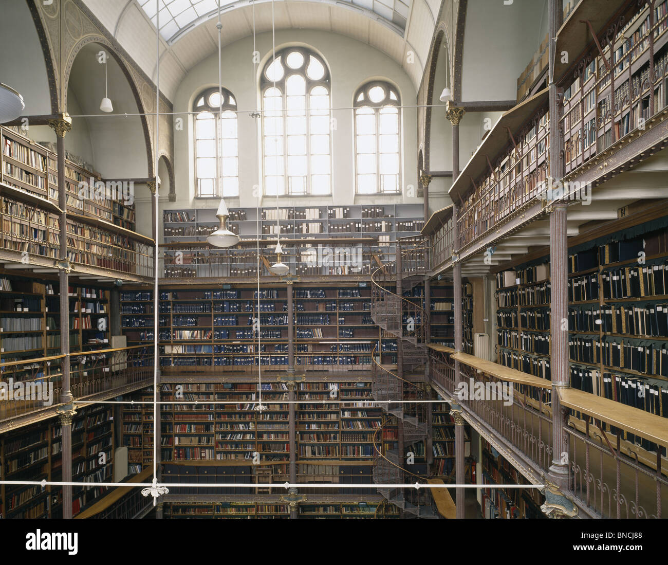 Rijksmuseum, Amsterdam, Holland designed by Cuypers, 1883+. The library ...