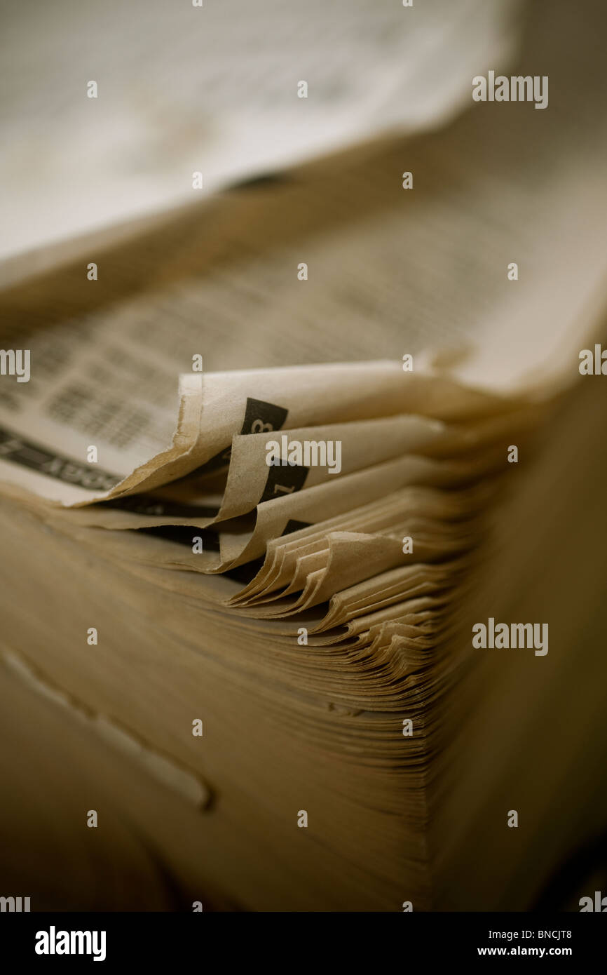An obsolete paper telephone directory Stock Photo - Alamy
