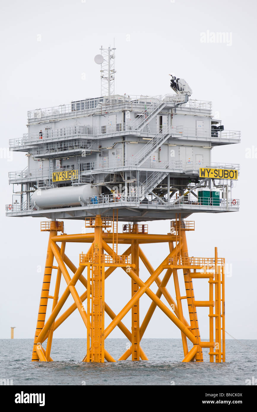 Transformer substation walney offshore wind hi-res stock photography ...