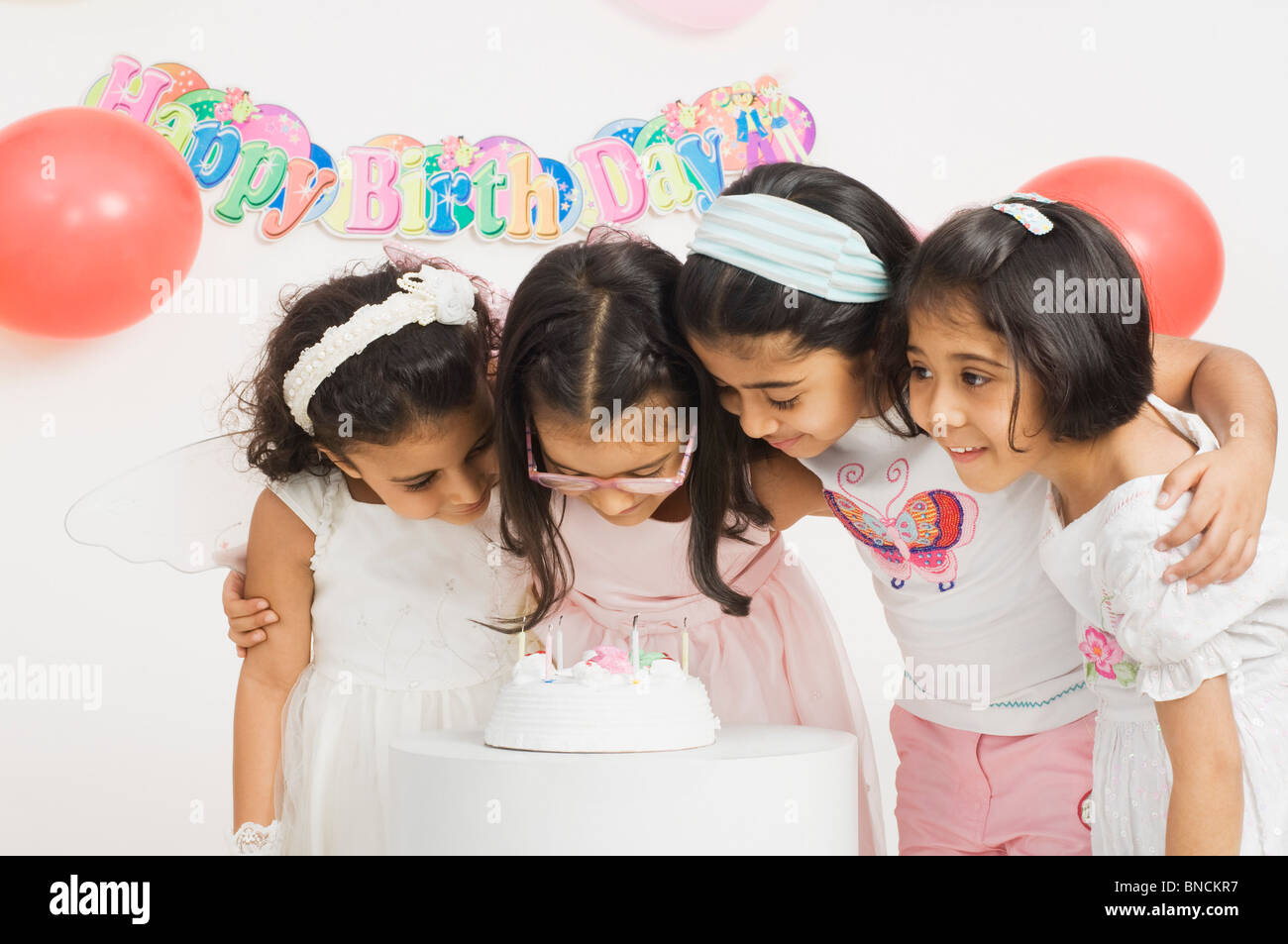 Girls in a birthday party Stock Photo - Alamy