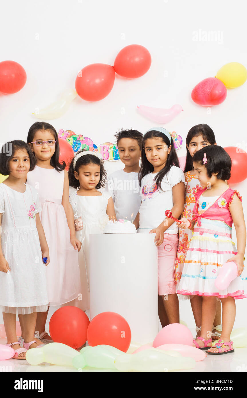 Children celebrating a birthday party Stock Photo - Alamy