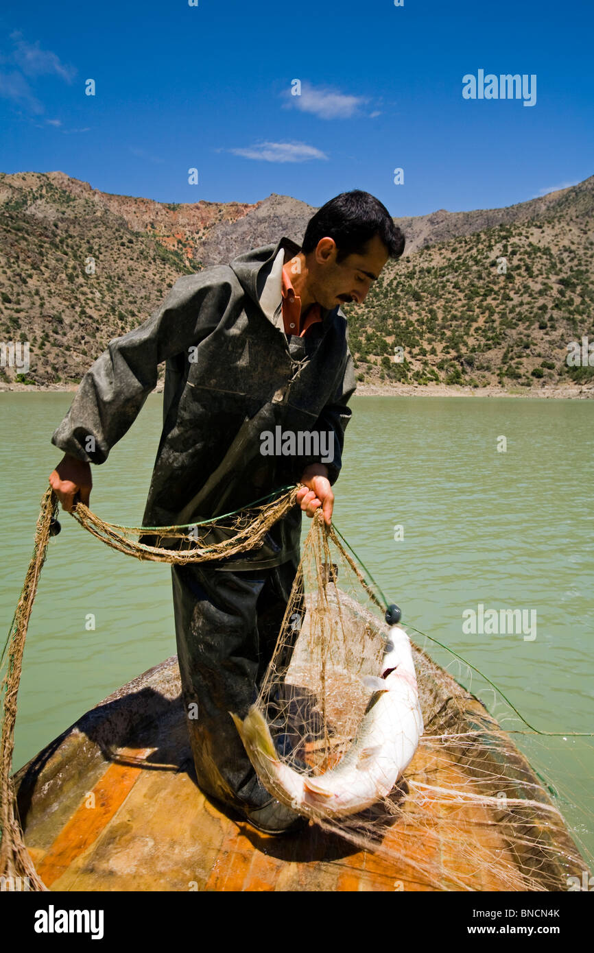 Fishing in Euphrates River Erzincan Turkey Stock Photo - Alamy