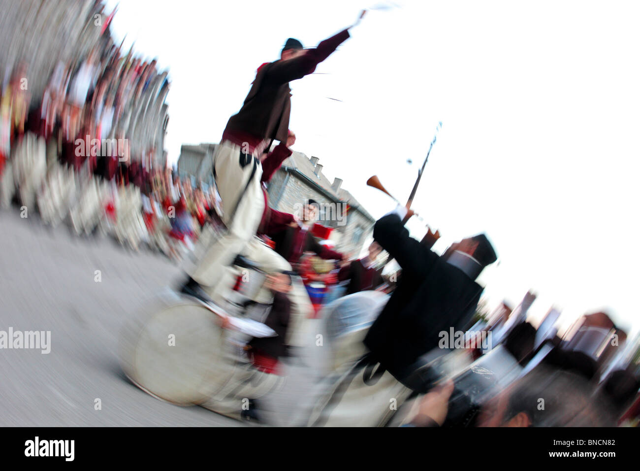 Traditional Macedonian folk dance Teskoto, performed at Galicnik ...