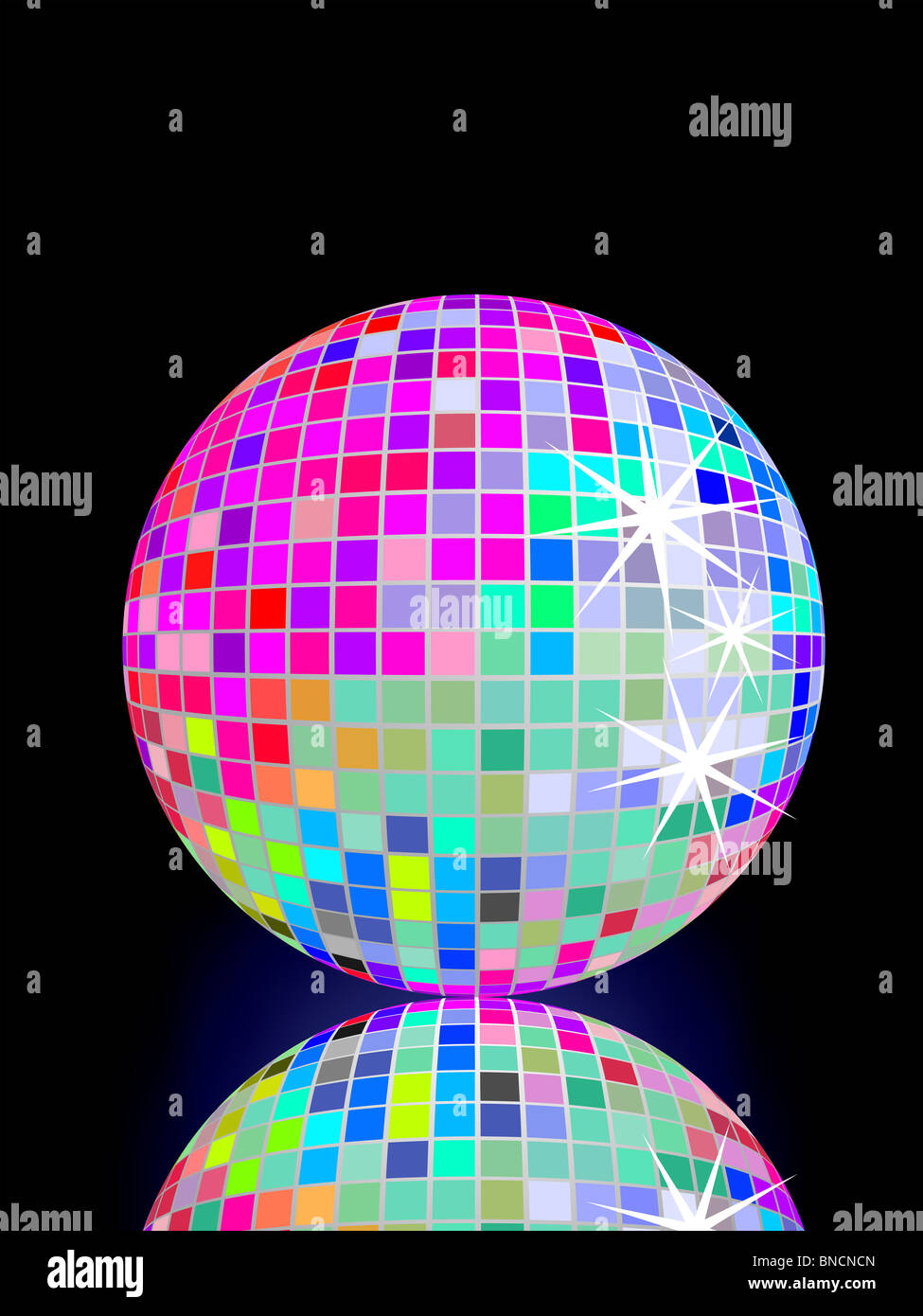 colorful mirror ball Stock Photo - Alamy
