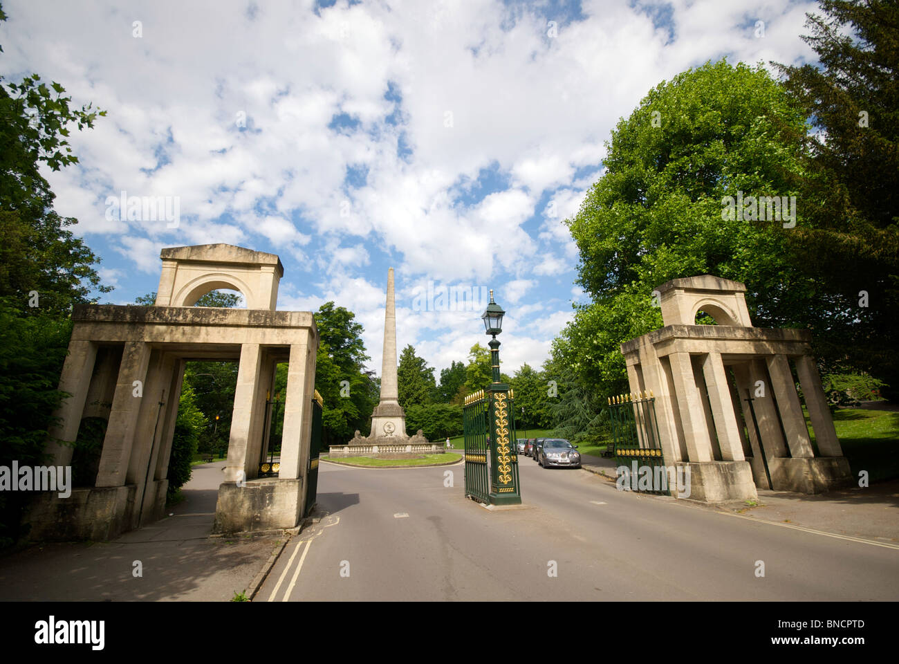 Bath North East Somerset UK Streets Victoria Park Gates Stock Photo - Alamy