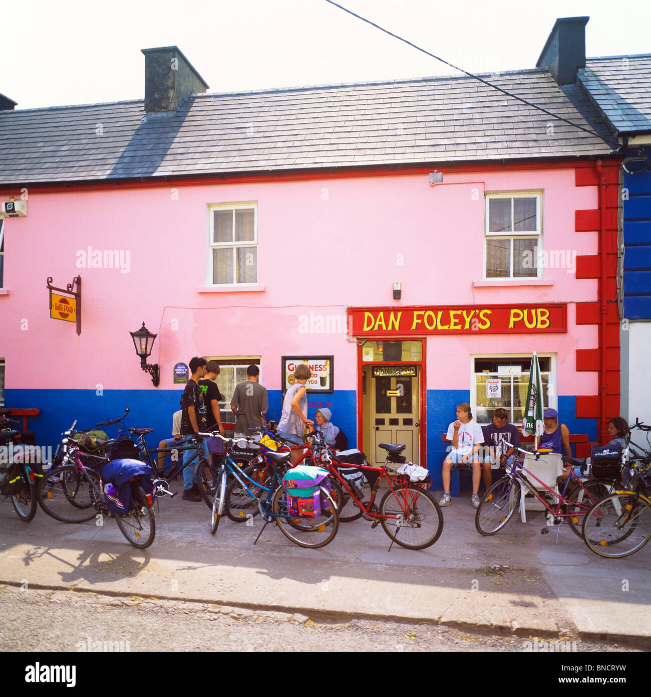 TOURING BIKERS AT DAN FOLEY'S PUB ANASCAUL DINGLE PENINSULA COUNTY ...
