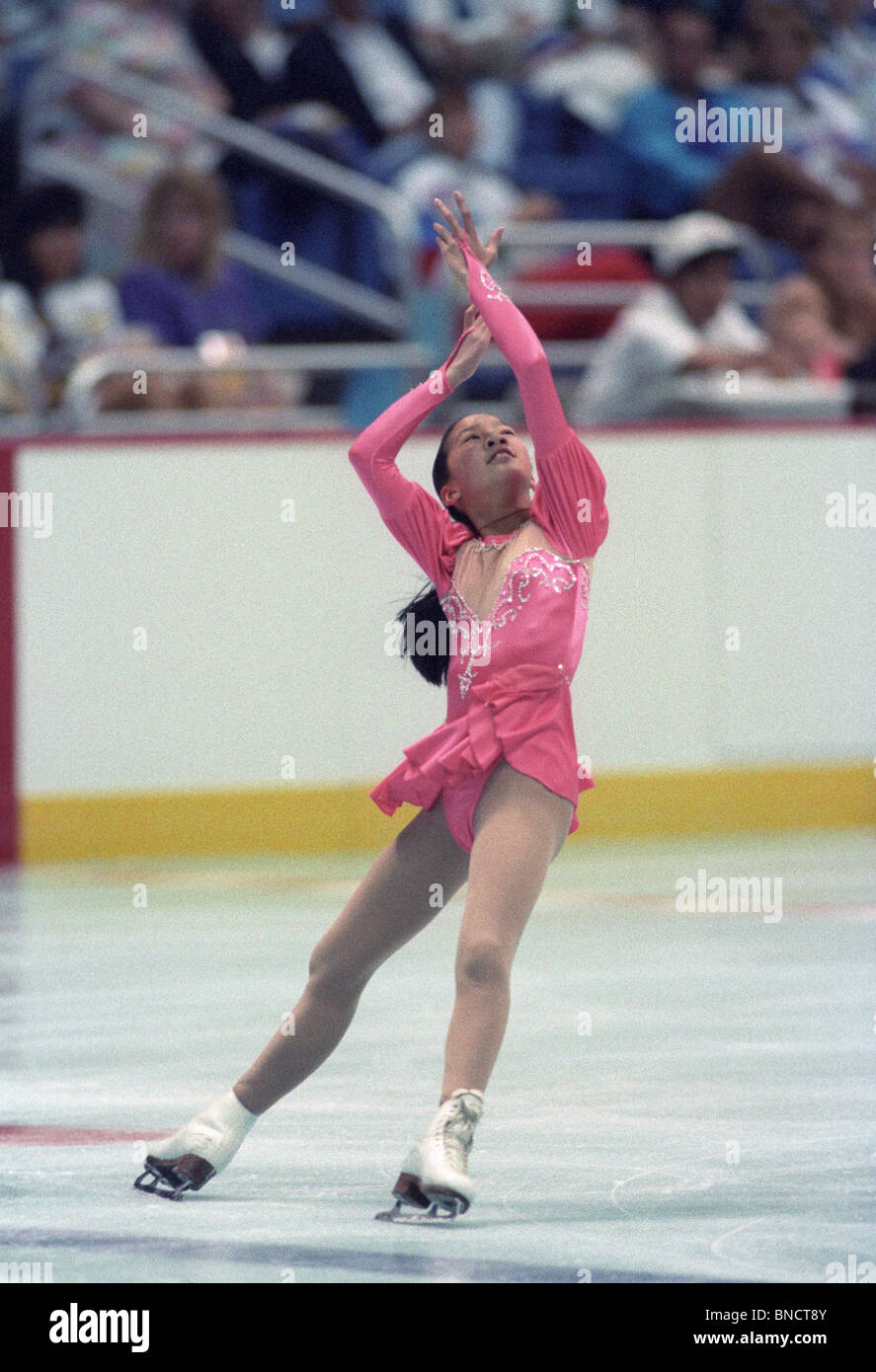 Michelle Kwan (USA) competing at the 1993 USOF Stock Photo - Alamy
