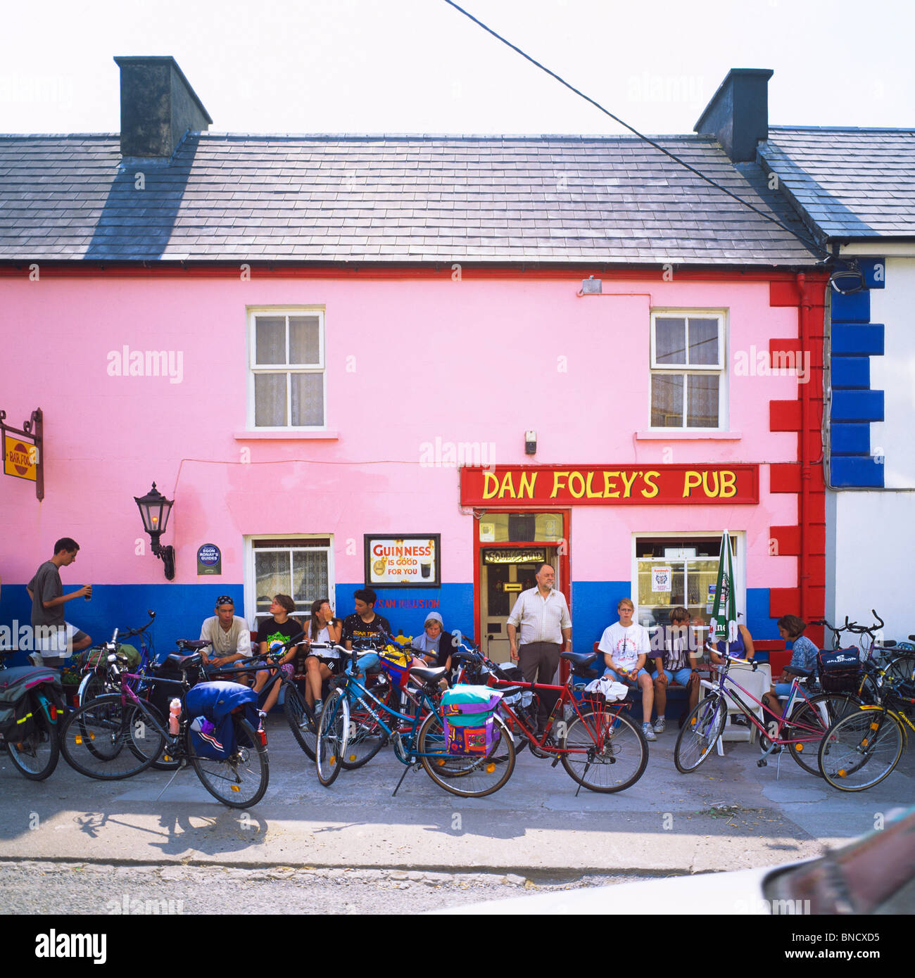 TOURING BIKERS AT DAN FOLEY'S PUB ANASCAUL DINGLE PENINSULA COUNTY ...