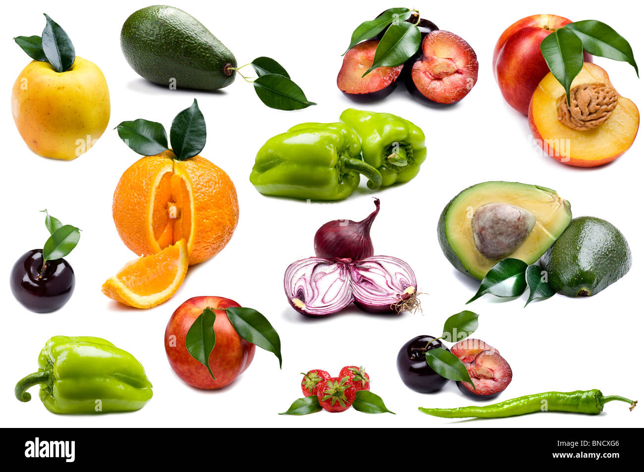 object on white - food close up Stock Photo - Alamy