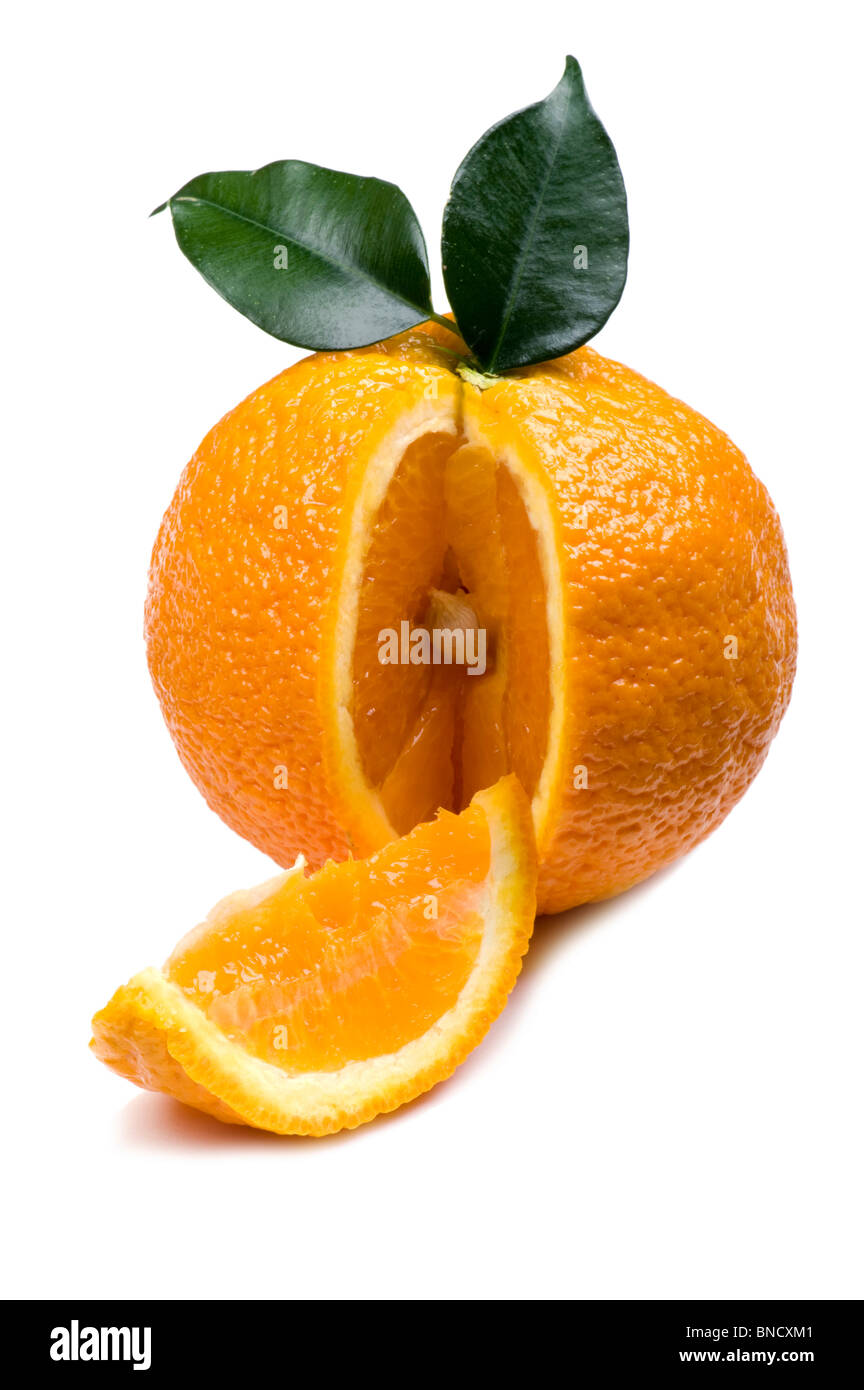 object on white - food orange close up Stock Photo - Alamy