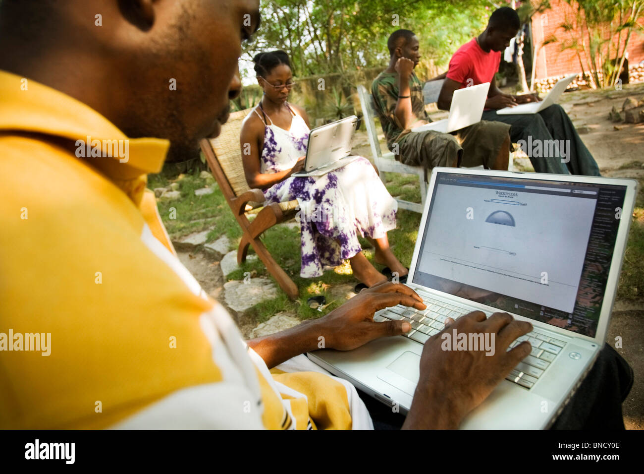 Laptop school africa hi-res stock photography and images - Alamy