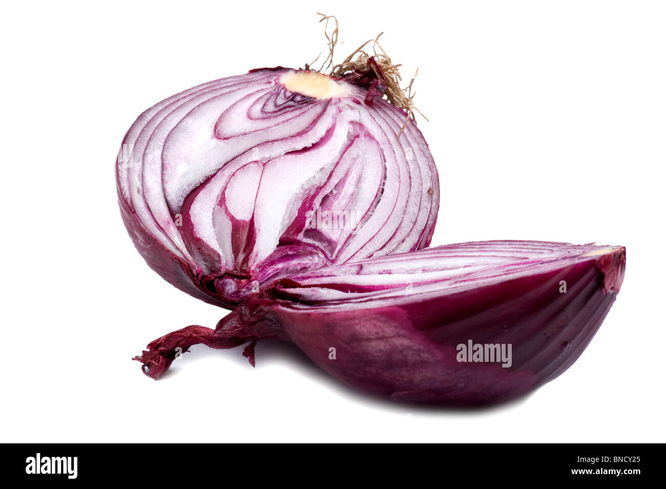 object on white - food Red onion close up Stock Photo - Alamy