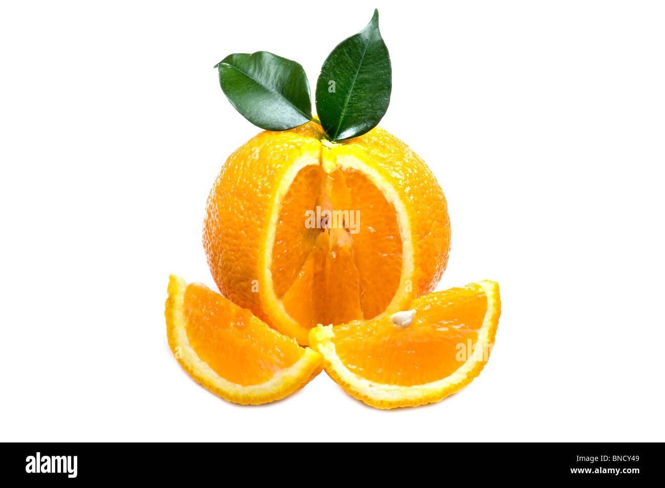 object on white - food orange close up Stock Photo - Alamy