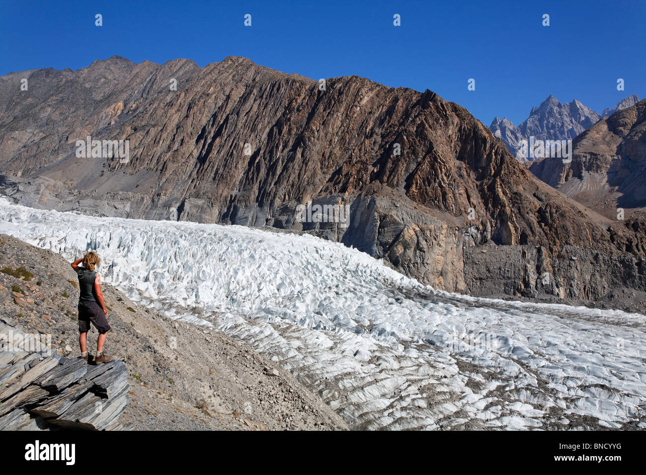 Passu glacier, Hunza Valley, Karakorum, Pakistan Stock Photo, Royalty ...