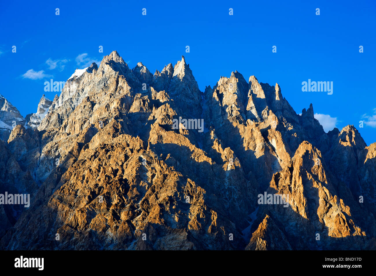 Cathedral spires mountain peaks, Passu, Hunza Valley, Karakorum ...