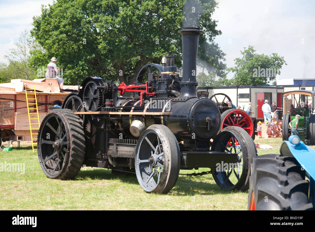 Old steam engine, built 1875, on display at Cheshire Show, Knutsford ...