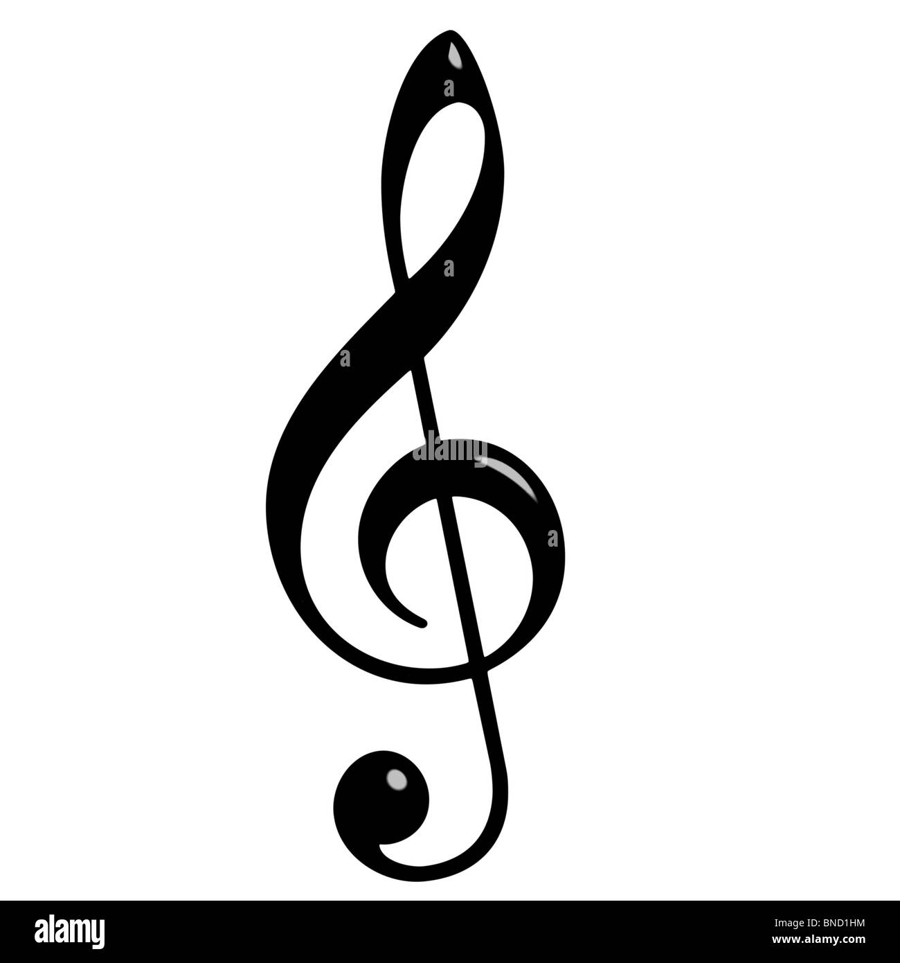 The treble clef Black and White Stock Photos & Images - Alamy