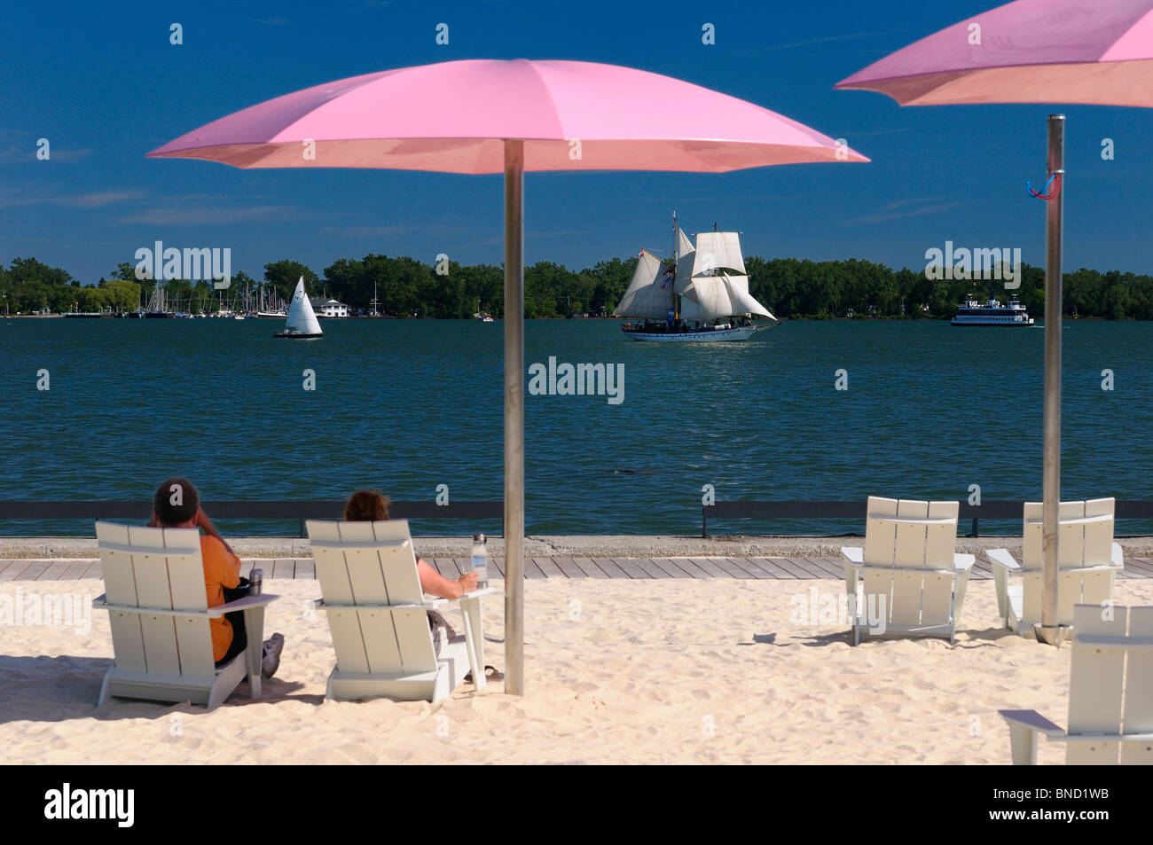 Toronto Brigantine Pathfinder tall ship sailing on Lake Ontario between ...