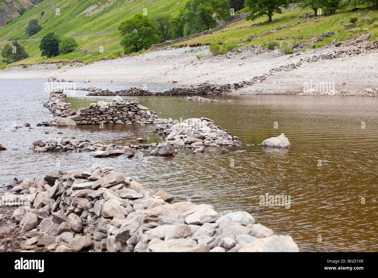 Old village of Mardale exposed by drought conditions in Haweswater ...