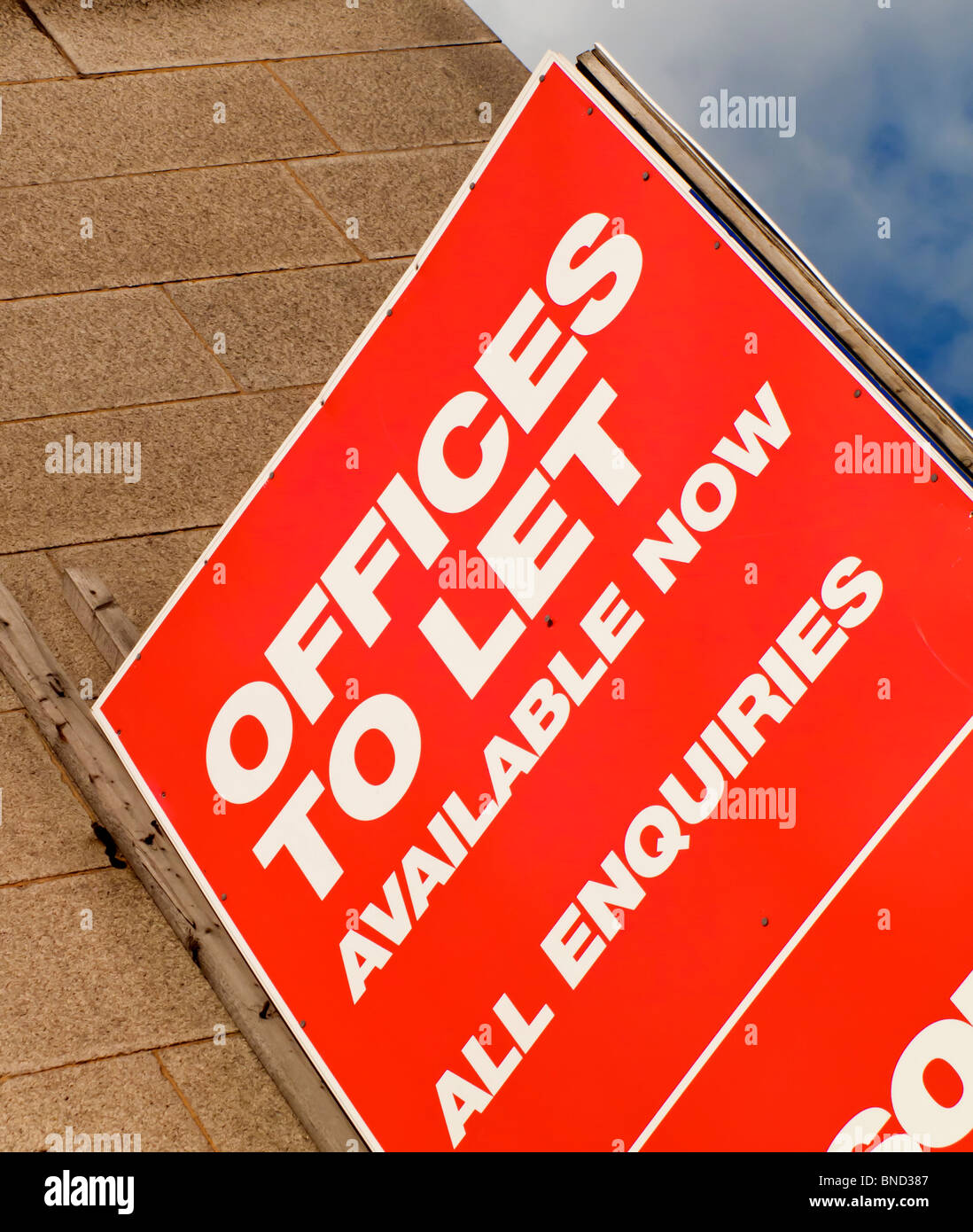 Offices To Let Available Now All Enquiries red sign with white text on ...