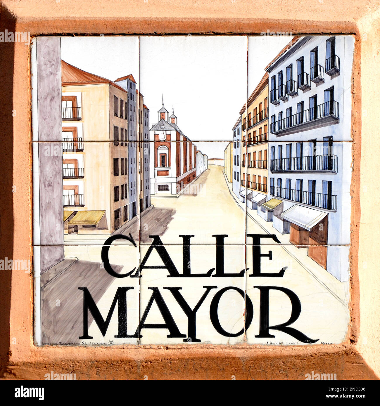 Madrid, Spain. Traditional Tiled Street Sign. Calle Mayor (by Alfredo ...