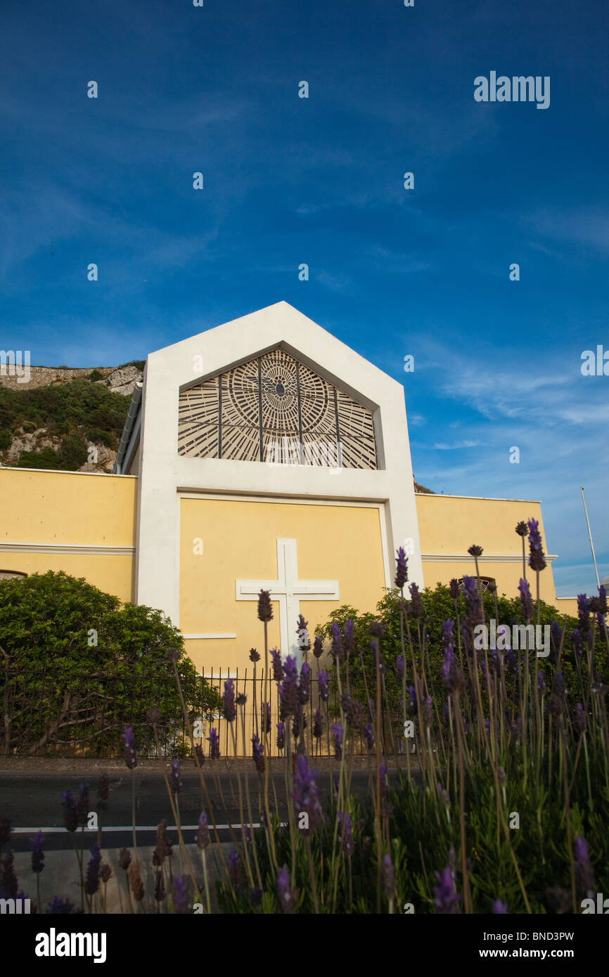 Church Roman catholic Gibraltar Europa Point Road Stock Photo - Alamy