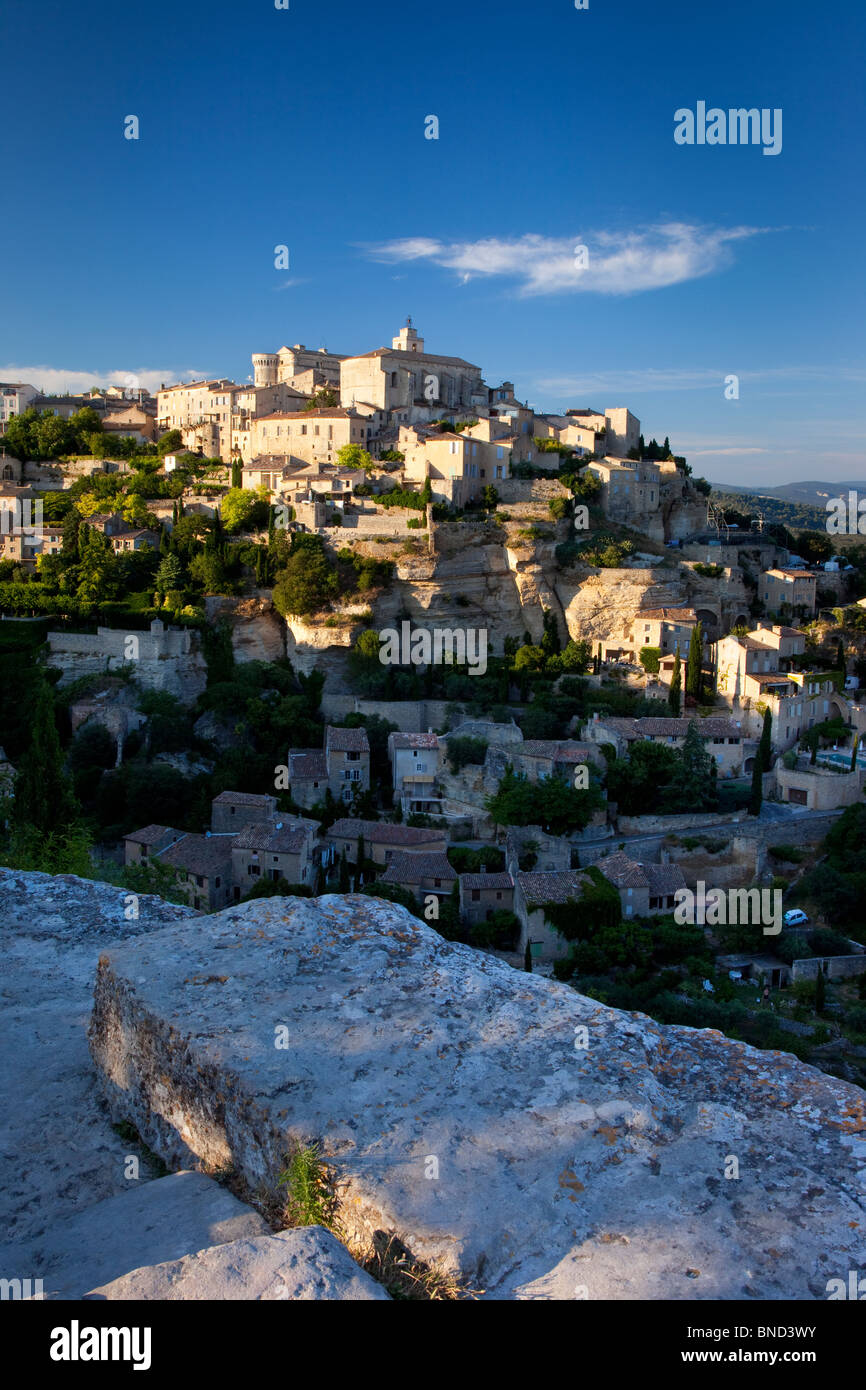 Hilltop village of Gordes in the Luberon, Provence France Stock Photo ...