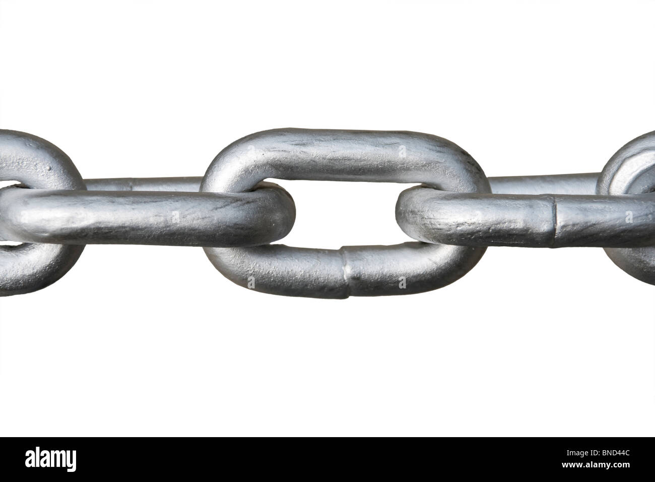 Steel chain links on the white background Stock Photo - Alamy
