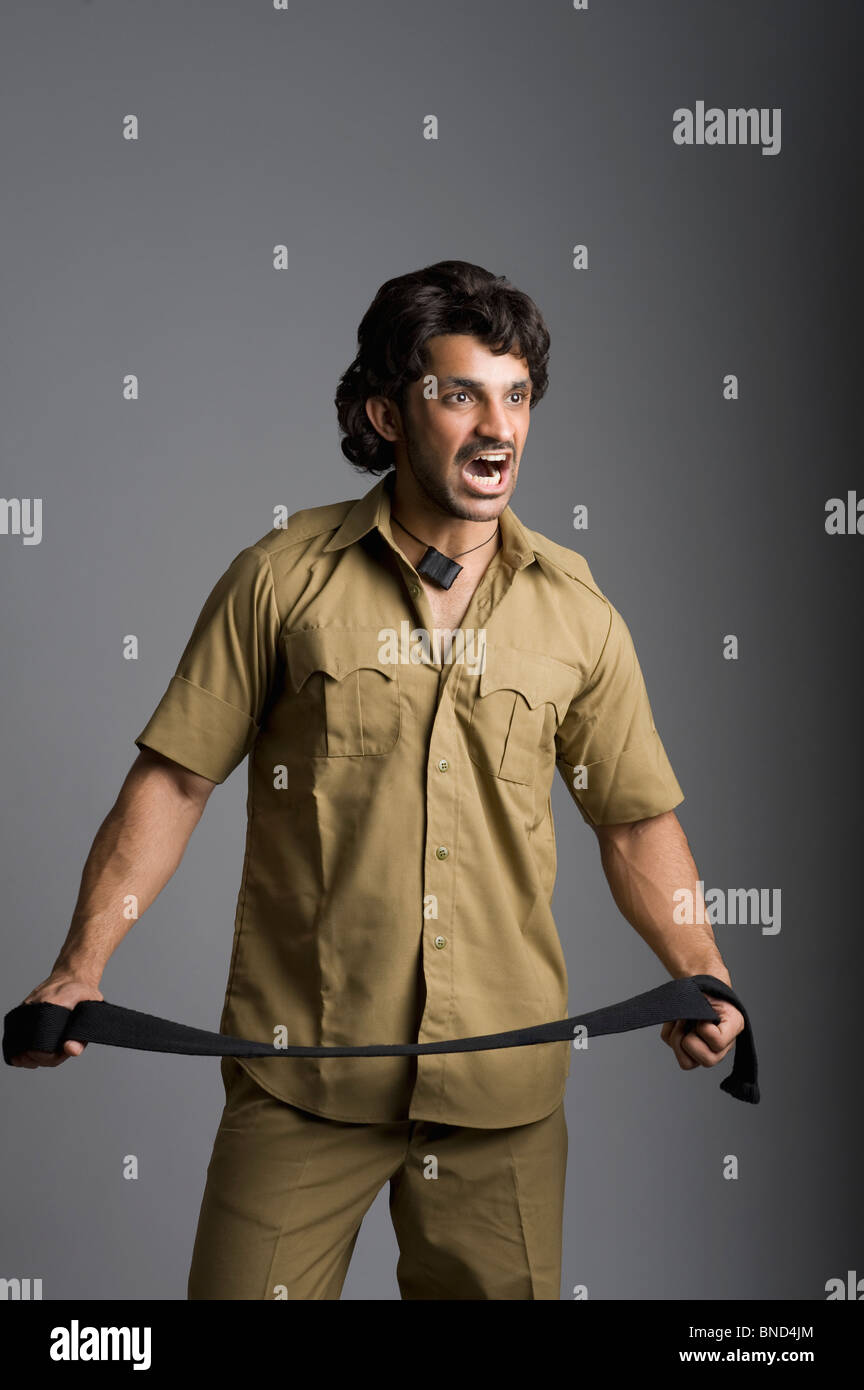 Actor portraying Gabbar Singh Stock Photo - Alamy