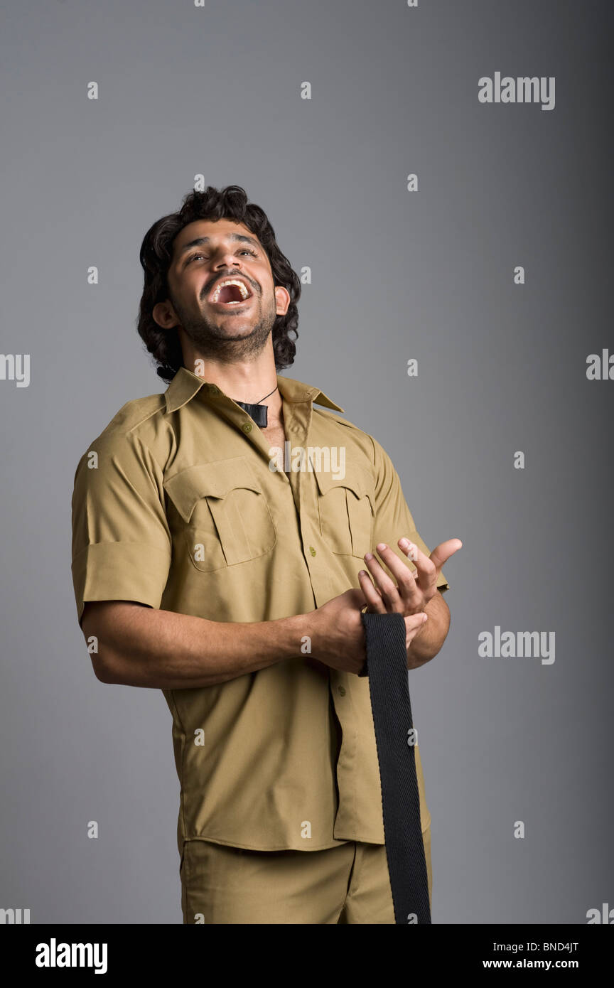 Actor portraying Gabbar Singh Stock Photo - Alamy