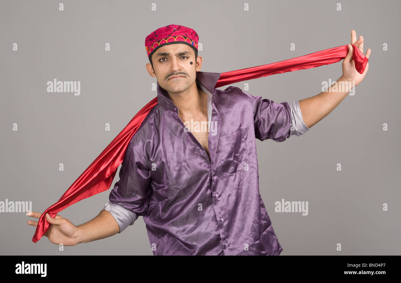 Portrait of an actor portraying a tapori Stock Photo - Alamy