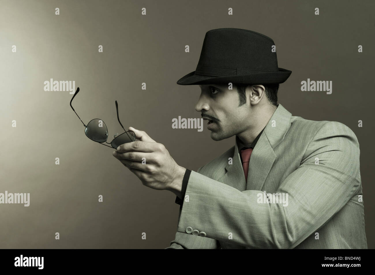 Actor portraying a businessman Stock Photo - Alamy