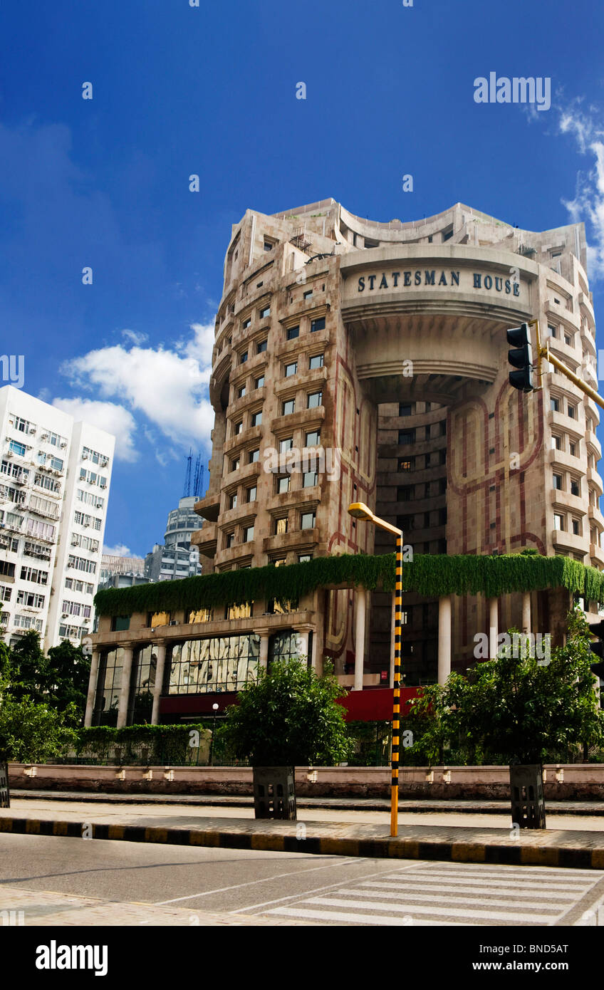 Buildings in a city, Statesman House, Connaught Place, New Delhi, India ...