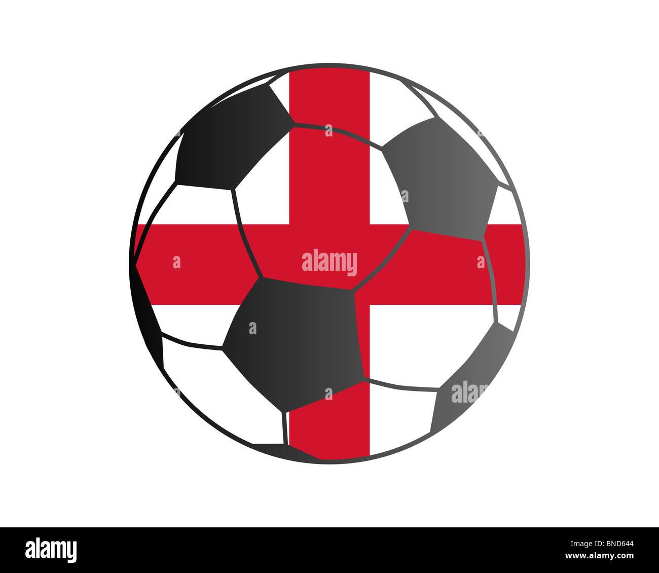Flag of England and soccer ball Stock Photo - Alamy