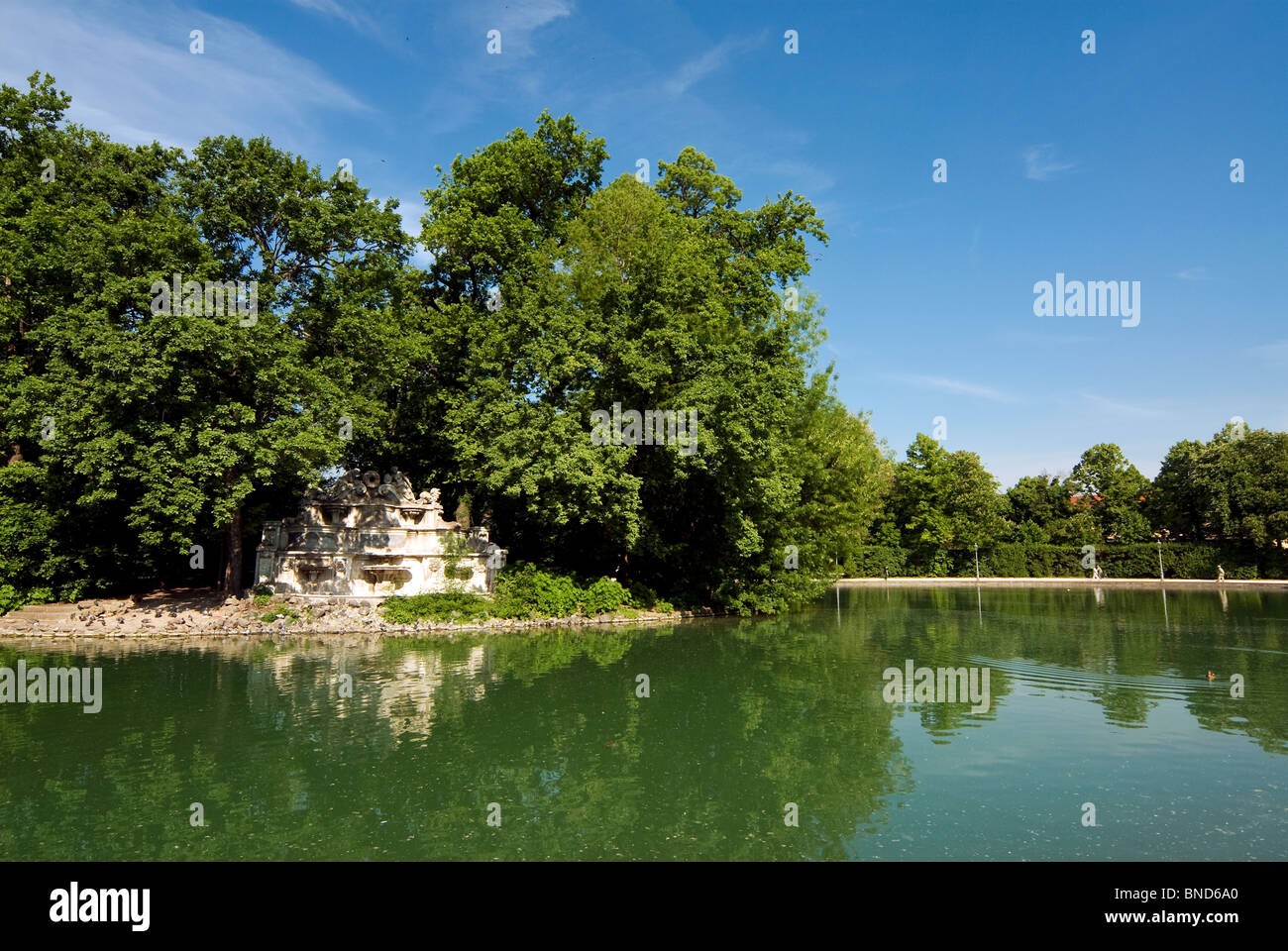 The Lake, Garden of Parco ducale, Parma, Emilia Romagna, Italy, Europe ...