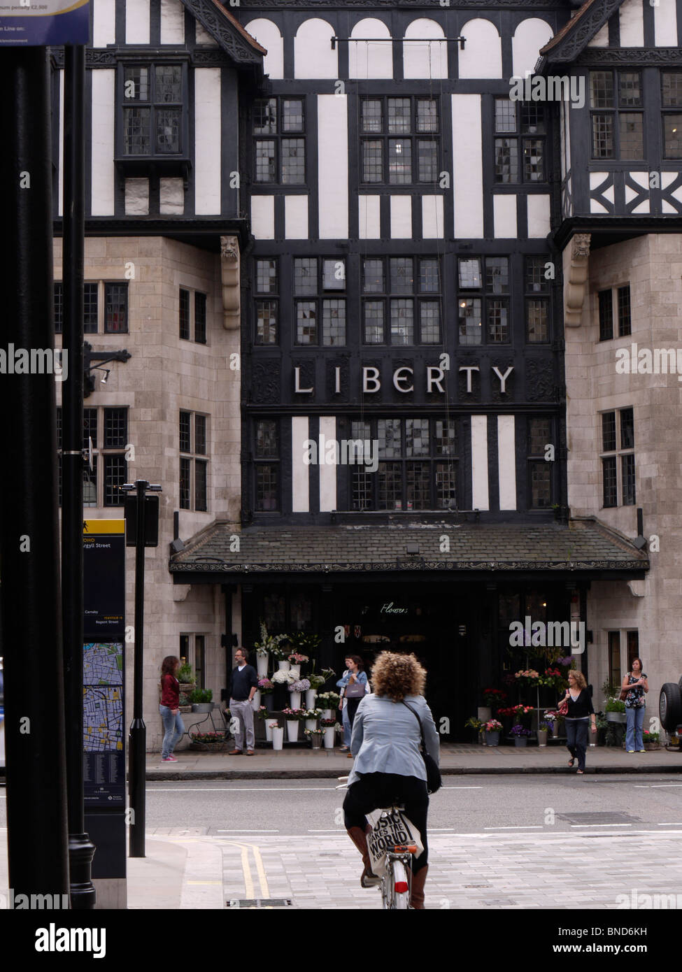 Tudor-style architecture of Liberty London, a historic department store ...