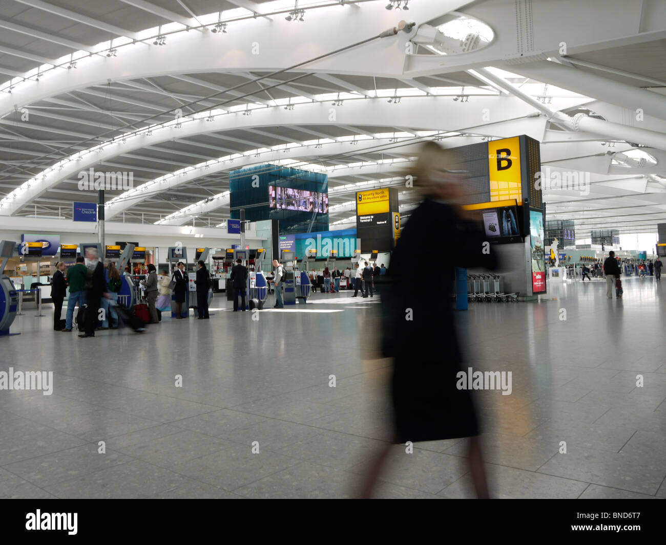 Modern elegance at London Heathrow Airport's Terminal 5, featuring ...