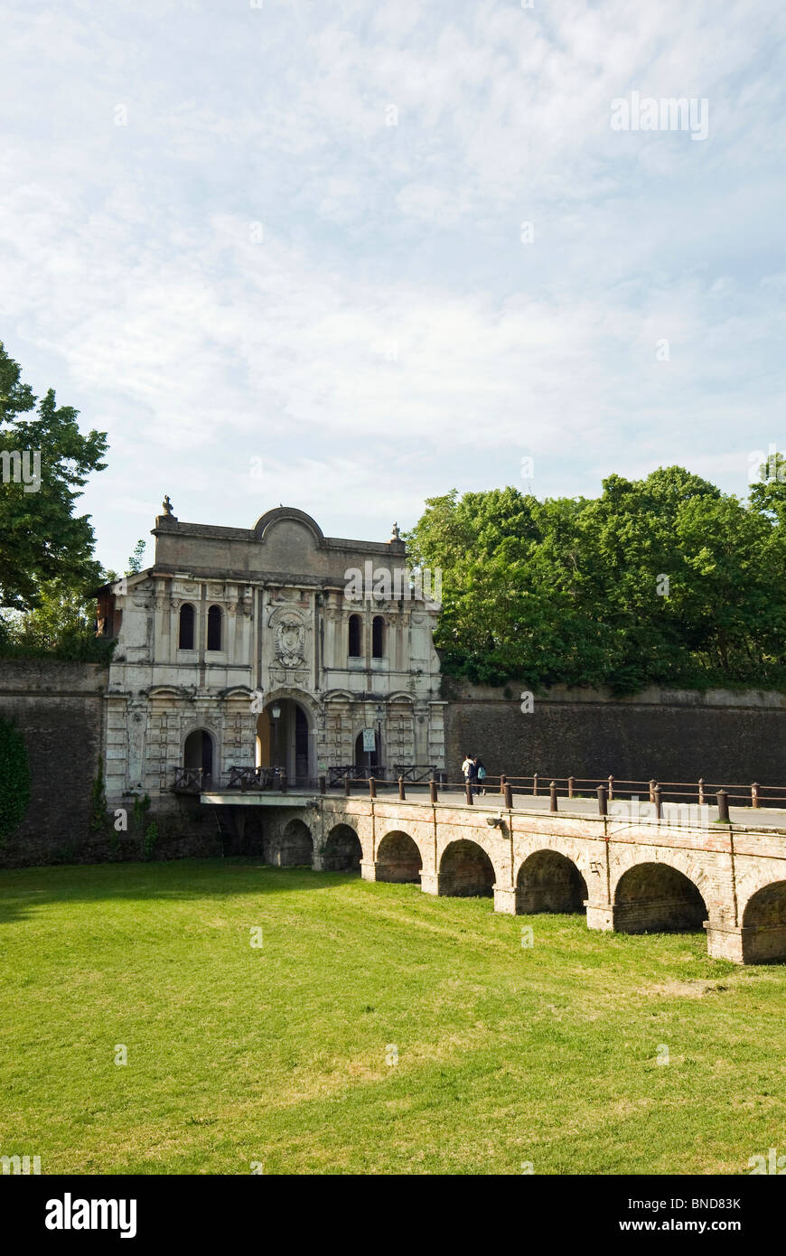Gate and Bridge to Parco della Cittadella, Parma, Emilia Romagna, Italy ...
