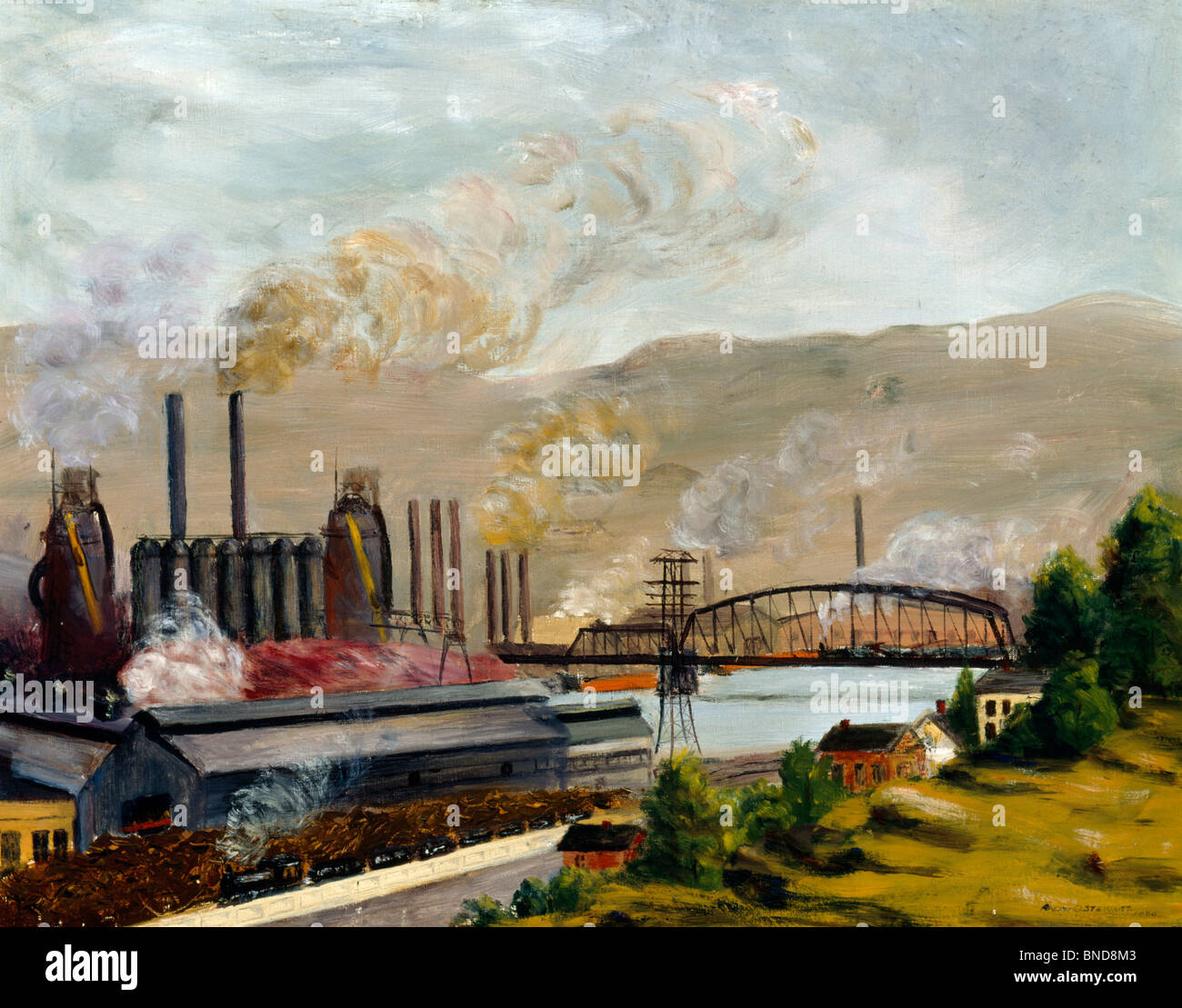 People train oil canvas hi-res stock photography and images - Alamy