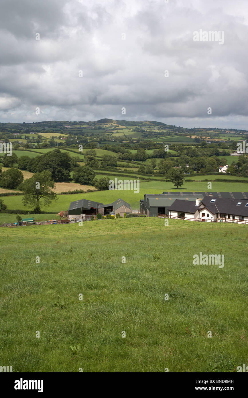 rural farming landscape near Rathfriland county down northern ireland ...