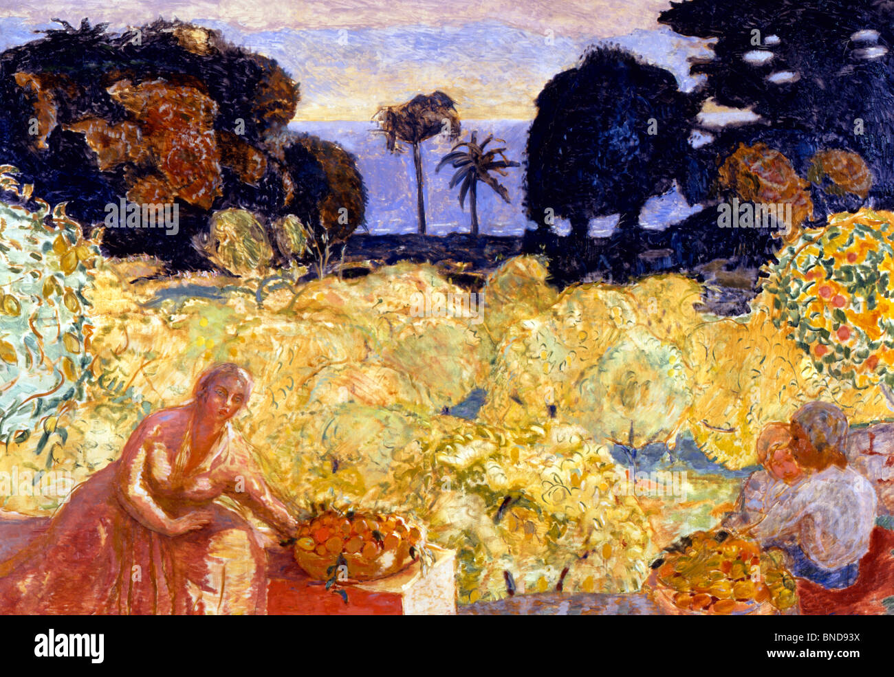 Woman And Children In Yellow Landscape by Pierre Bonnard, (1867-1947 ...