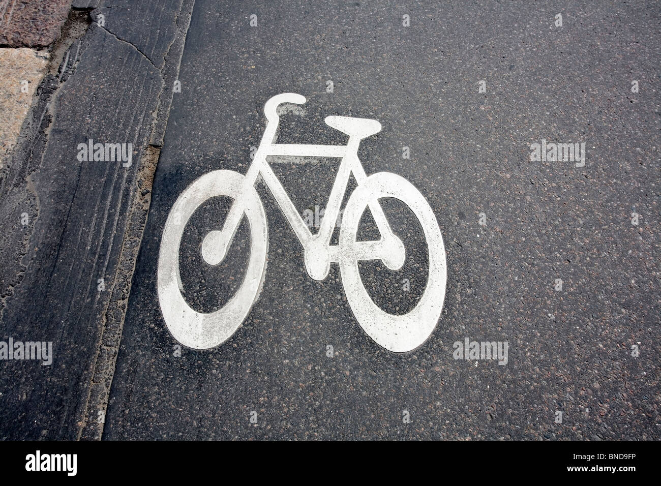 cycling only sign on tarmac Stock Photo - Alamy
