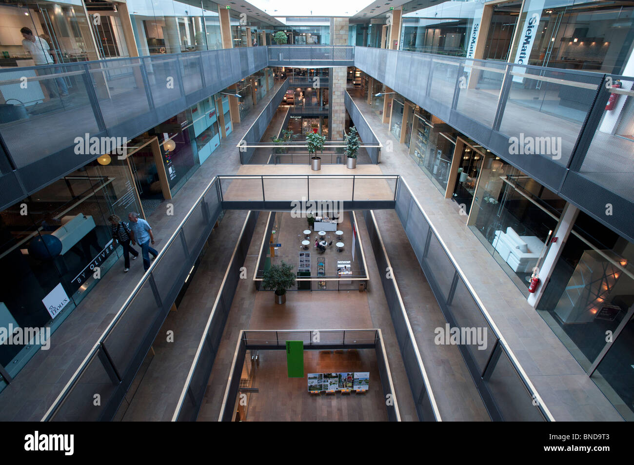 Interior view of atrium of Stilwerk upmarket interior design shopping ...