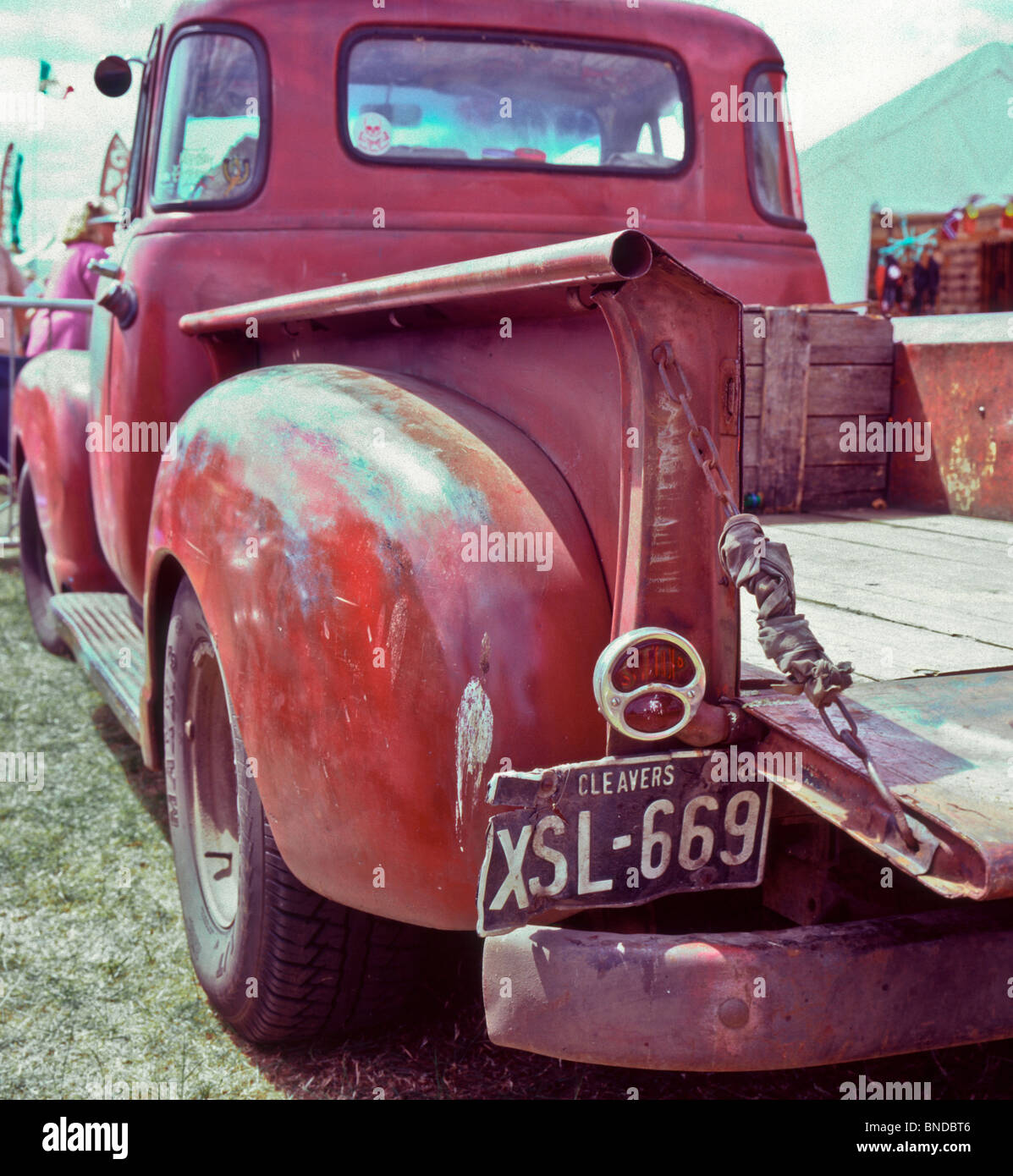 The rear corner of a five window chevrolet pick up truck Stock Photo ...